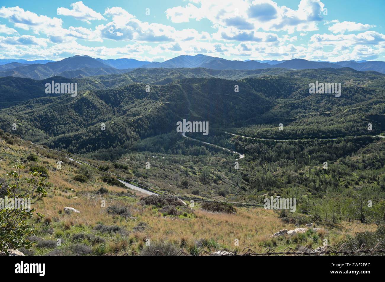 mountains above Morphou Bay in North Cyprus in winter 25 Stock Photo ...