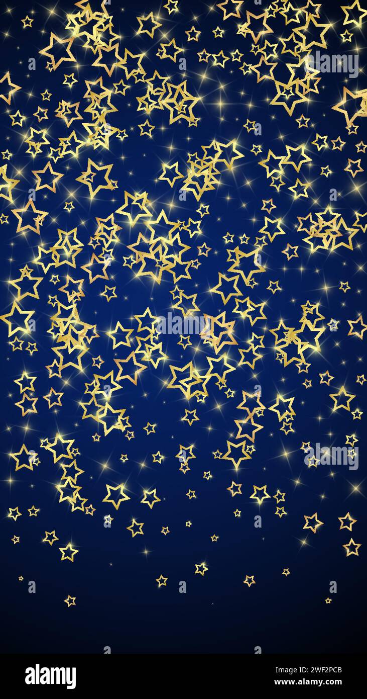 Christmas spirit. Scattered falling stars. Festive christmas confetty ...