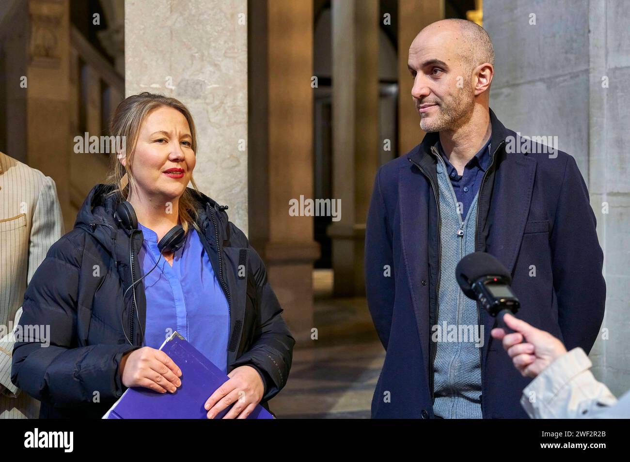 Franziska Pohlmann und Belit Onay bei Drehabreiten zum Film Hidden ...