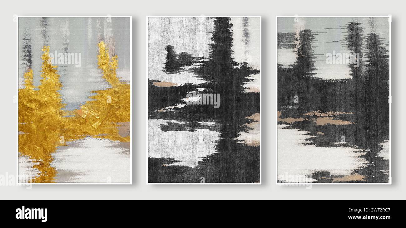 This is an abstract minimalist background. Hand drawn illustration of ...