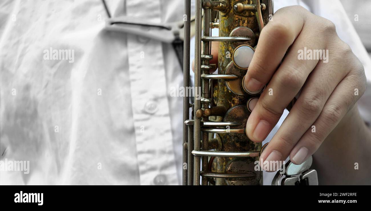 Saxophone practice hi-res stock photography and images - Alamy