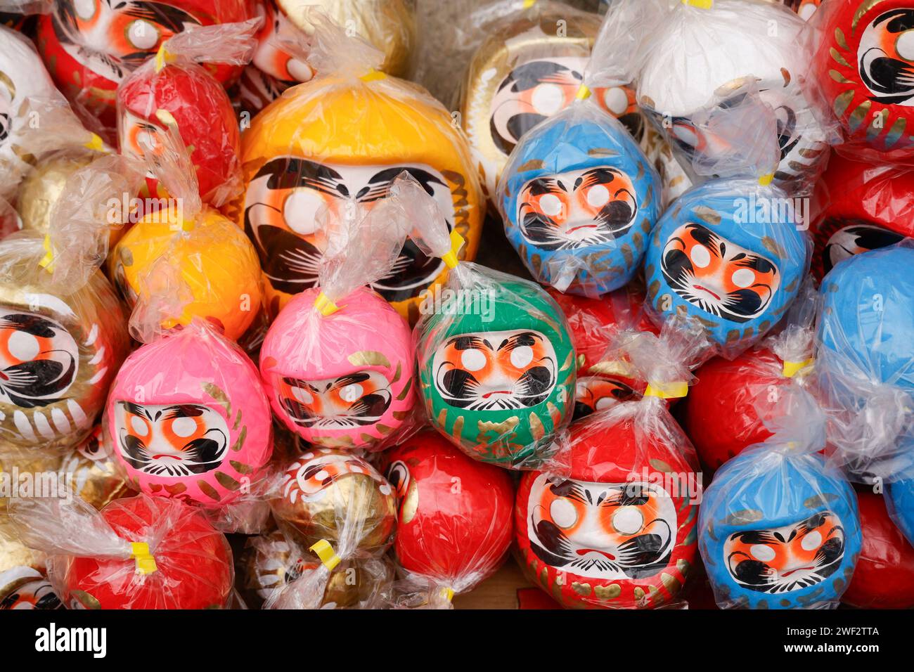 January 28, 2024, Tokyo, Japan: Different sizes and colors of Daruma ...