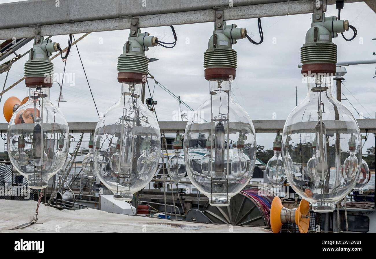 Squid Fishing Boat lights Austalian boat - powerful lights on board ...