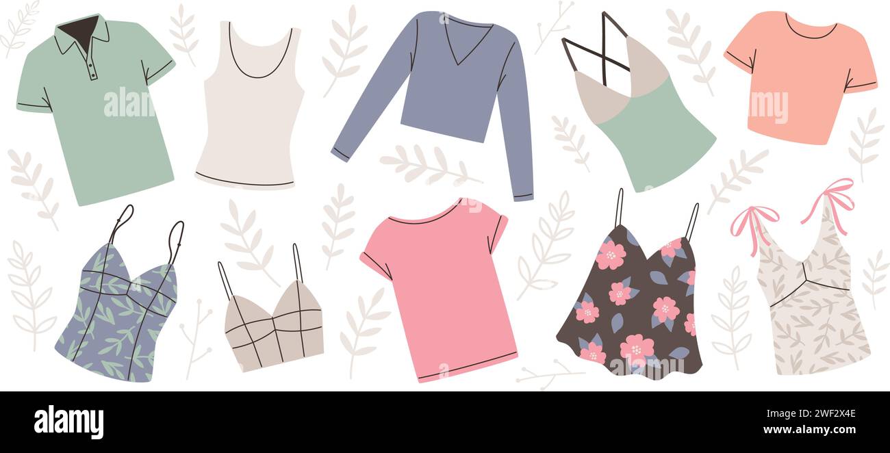 Women tops Stock Vector Images - Alamy