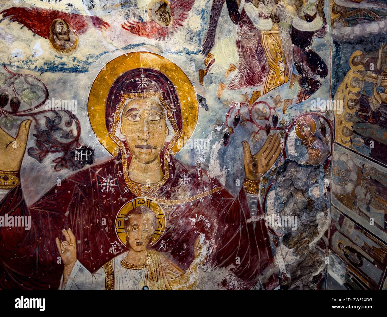 Wall paintings from The Sumela Monastery (Turkish: Sümela Manastırı ...