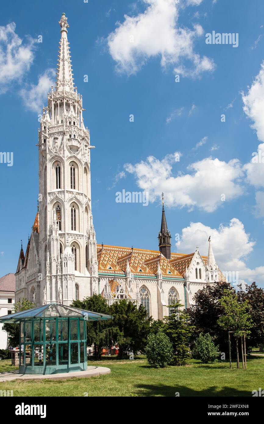 The late gothic roman catholic Saint Matthias church in the Pest castle ...