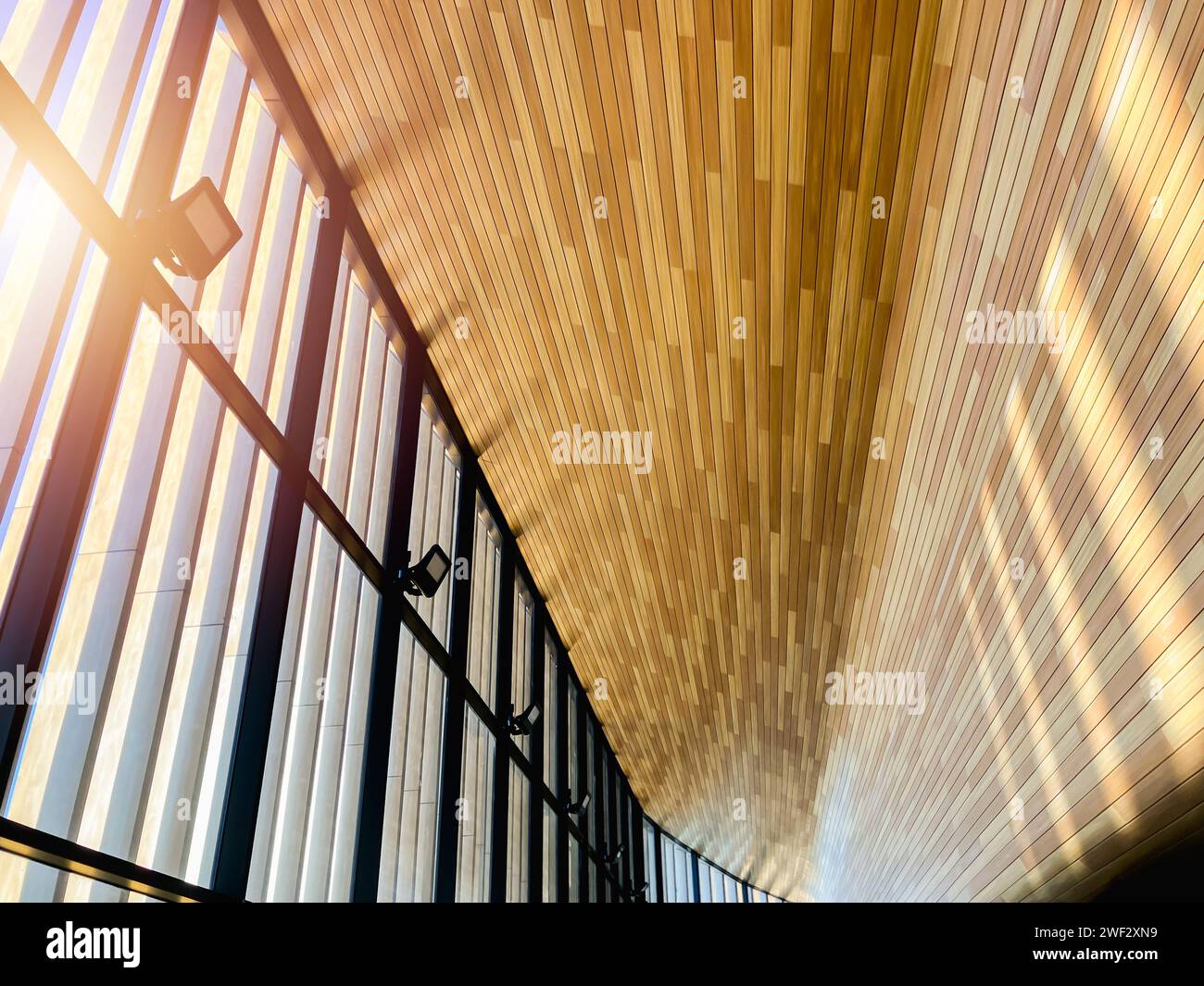 Modern business building background with sunlight from outside. Huge ...