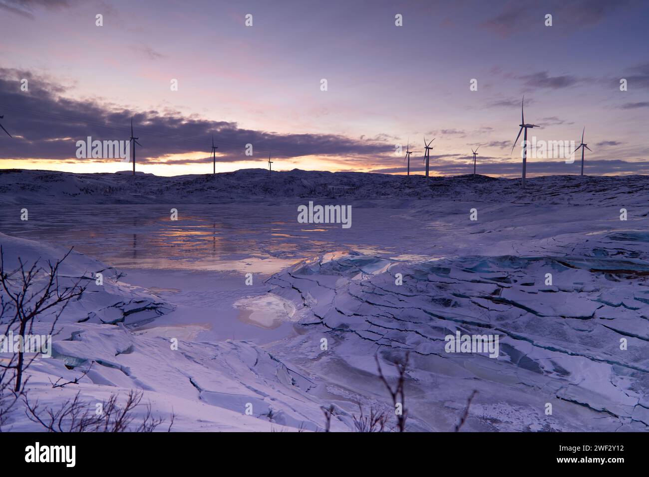 Polar night landscape in Lapland Stock Photo - Alamy