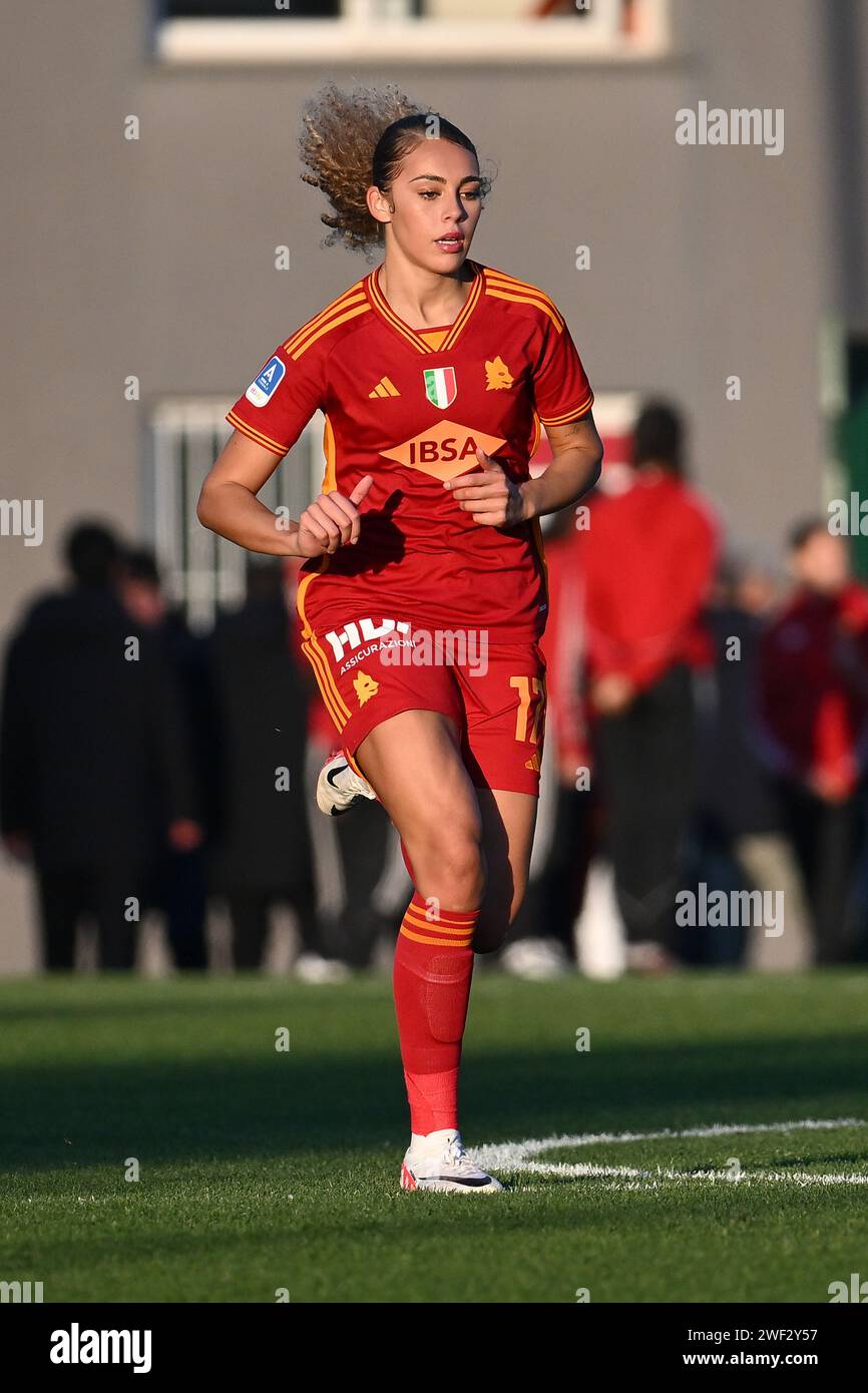 Rome, Italy. 27th Jan, 2024. Alayah Pilgrim of A.S. Roma Women during ...