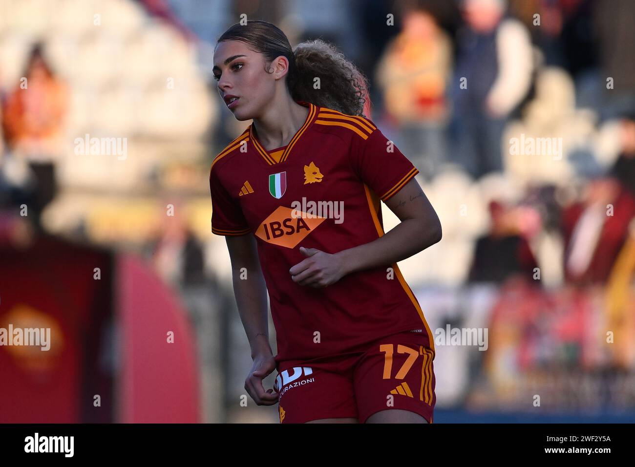 Rome, Italy. 27th Jan, 2024. Alayah Pilgrim of A.S. Roma Women during ...