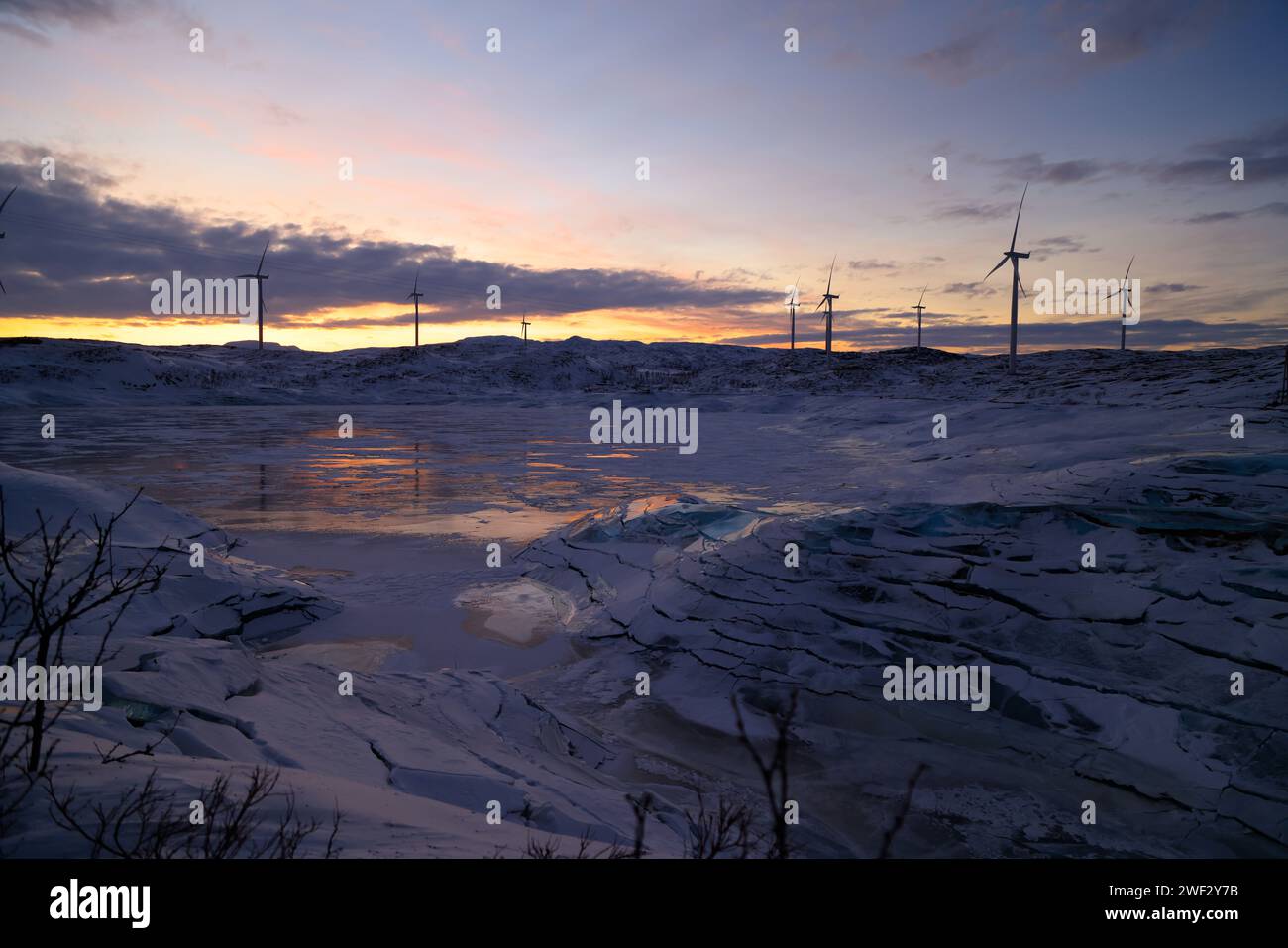 Polar night landscape in Lapland Stock Photo - Alamy