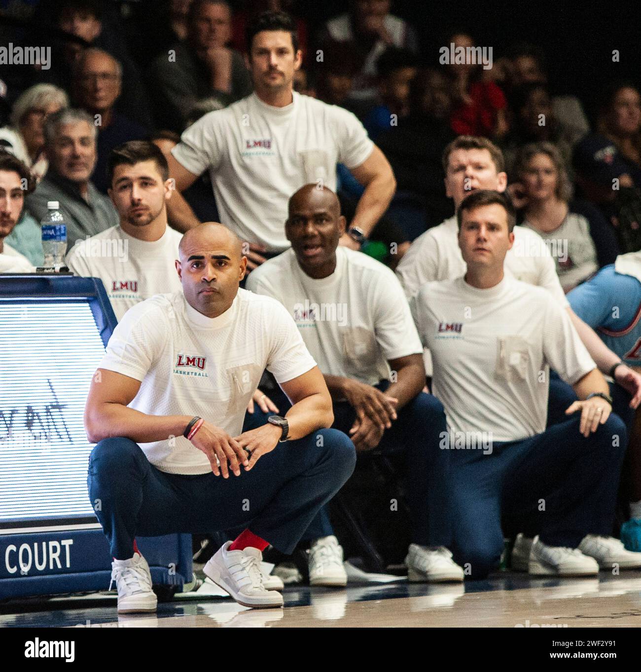 January 27 2024 Moraga CA, U.S.A. Loyola Marymount head coach Stan ...