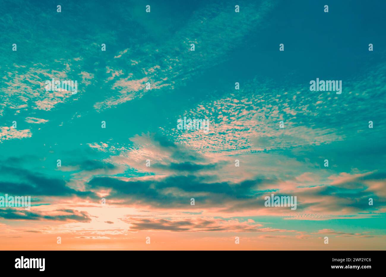 Colorful cloudy sky at sunset. Gradient color. Sky texture. Abstract ...