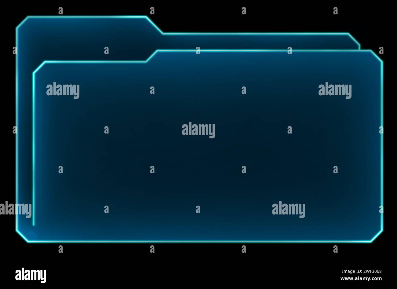 blue folder futuristic neon design Stock Photo - Alamy