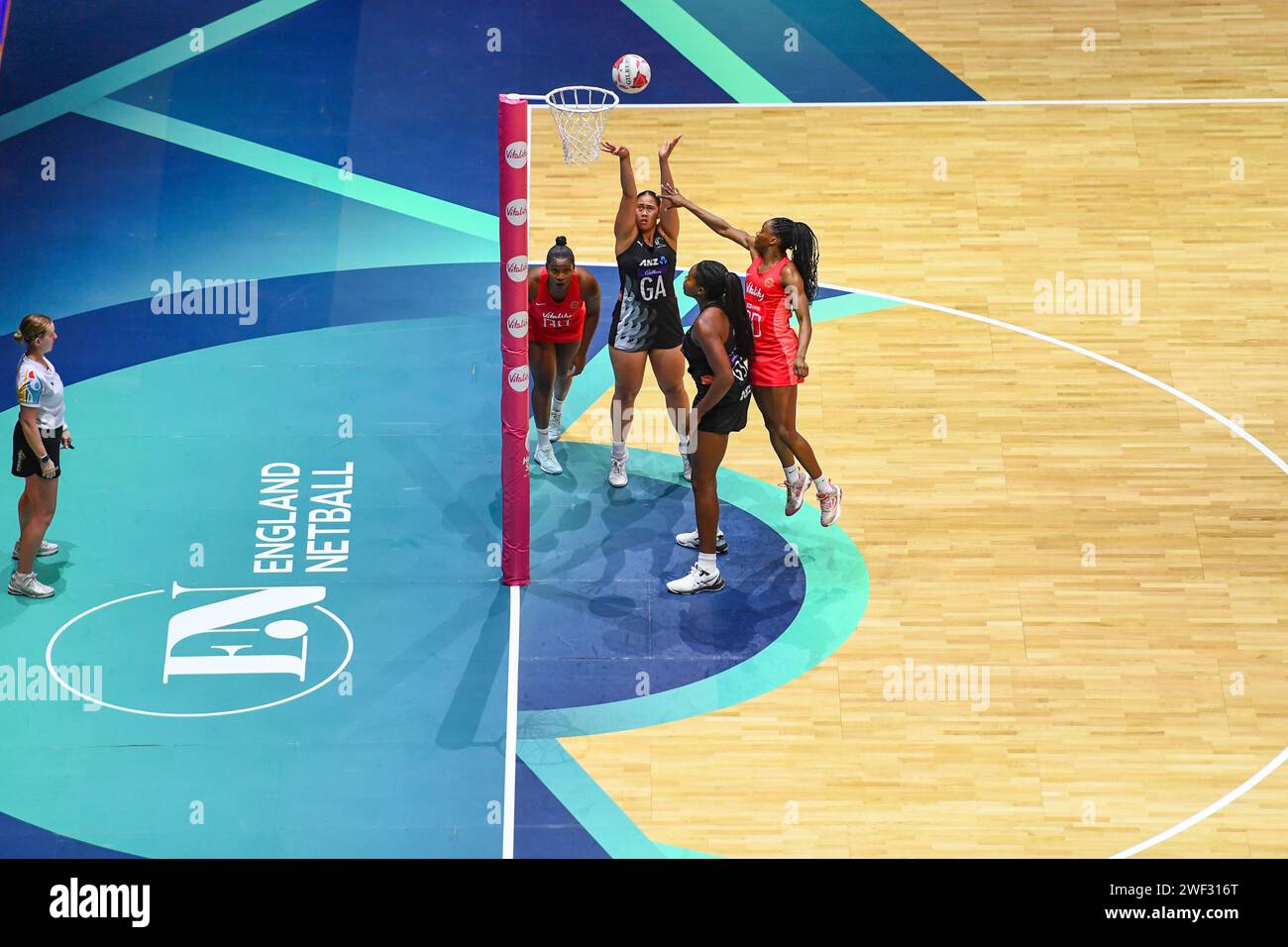 New Zealand's Amorangi Malesala shoots during England Roses v New ...