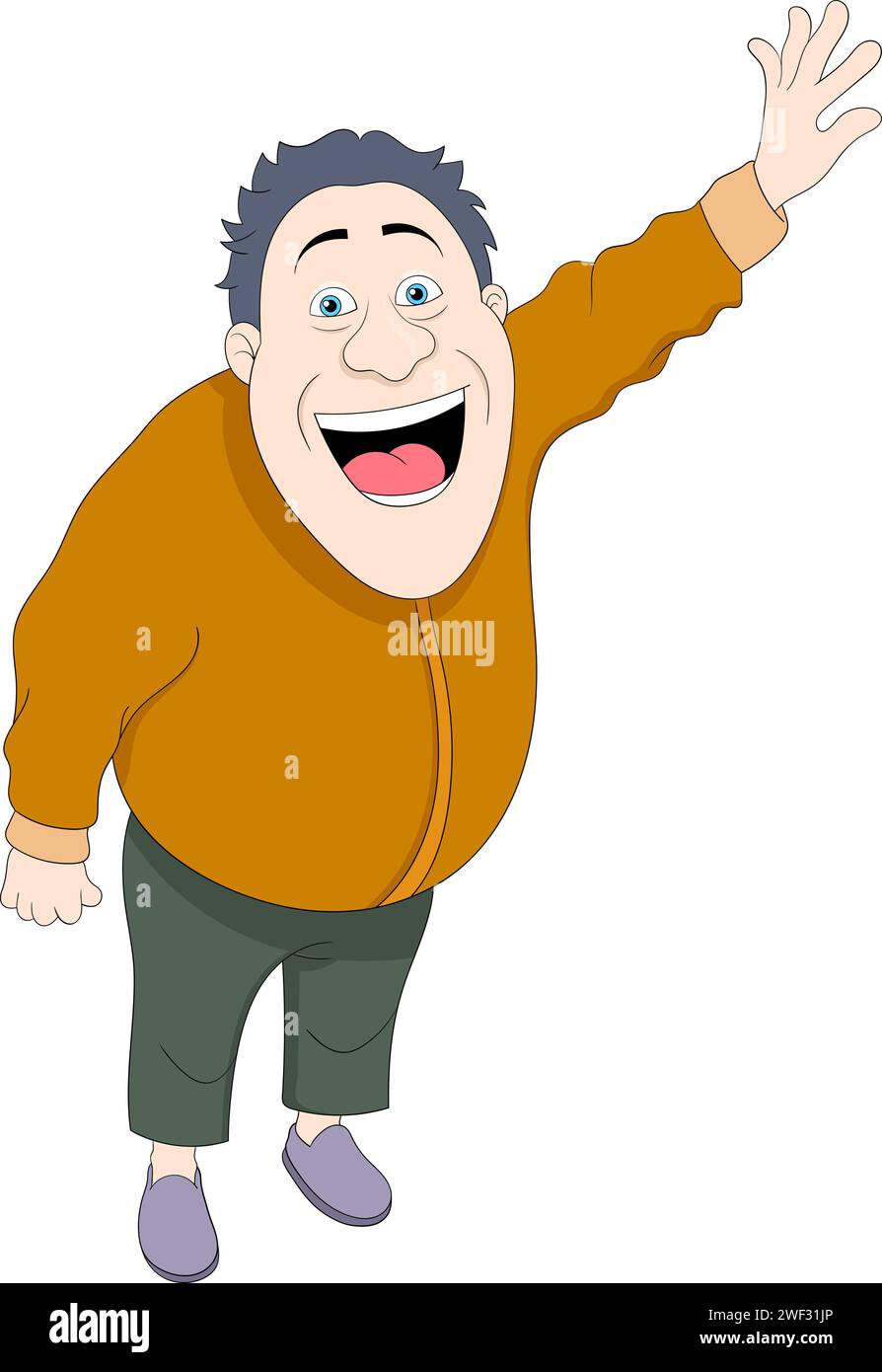 Cartoon man explaining hi-res stock photography and images - Alamy