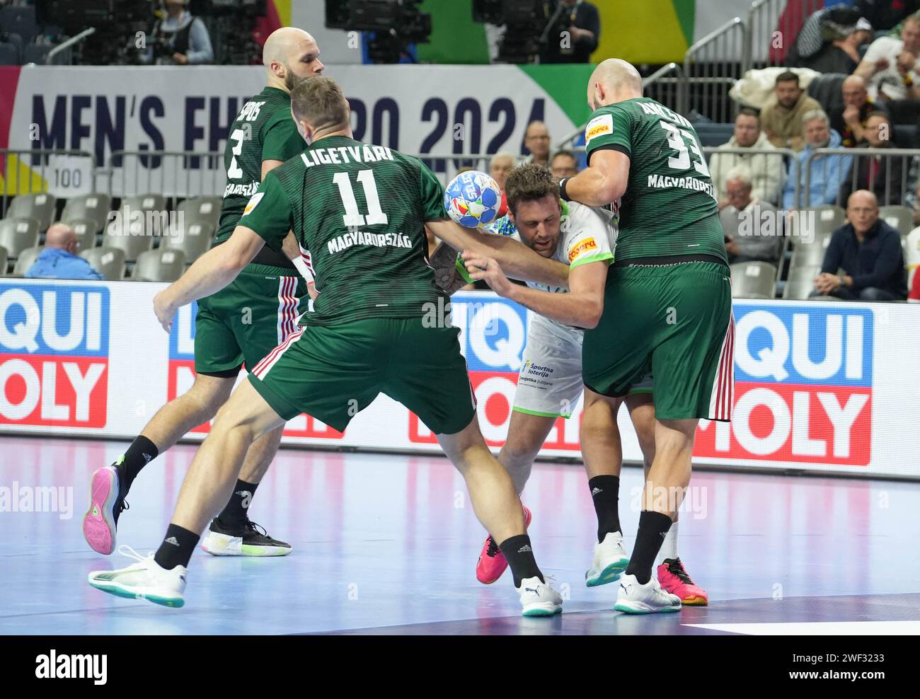 Cologne, Germany. 26th Jan, 2024. Dean Bombac of Slovenia during the ...