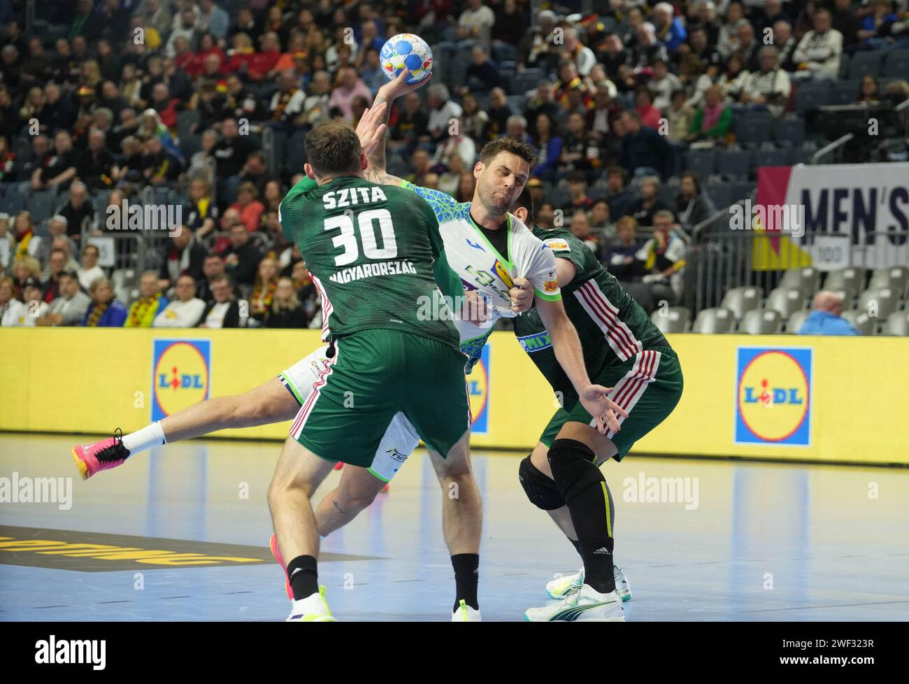 Cologne, Germany. 26th Jan, 2024. Dean Bombac of Slovenia during the ...
