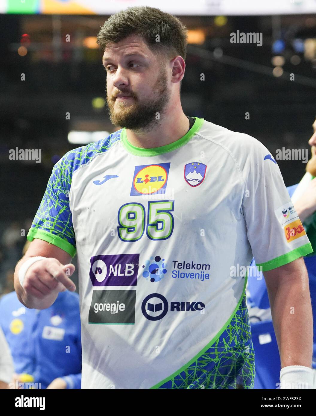 Cologne, Germany. 26th Jan, 2024. Matic Suholeznik of Slovenia during ...