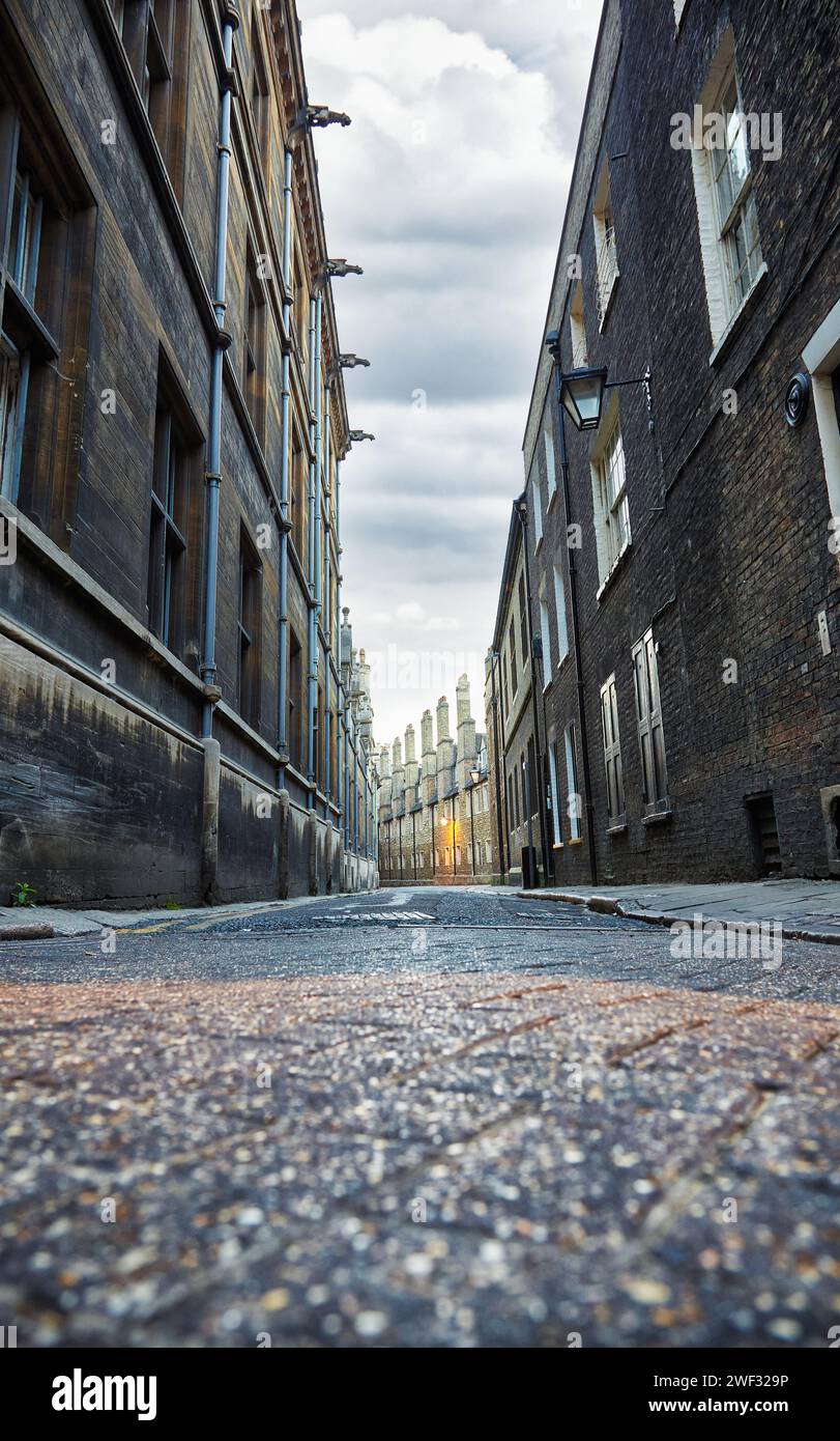 The view of the Trinity line going to the Trinity college lit by the ...