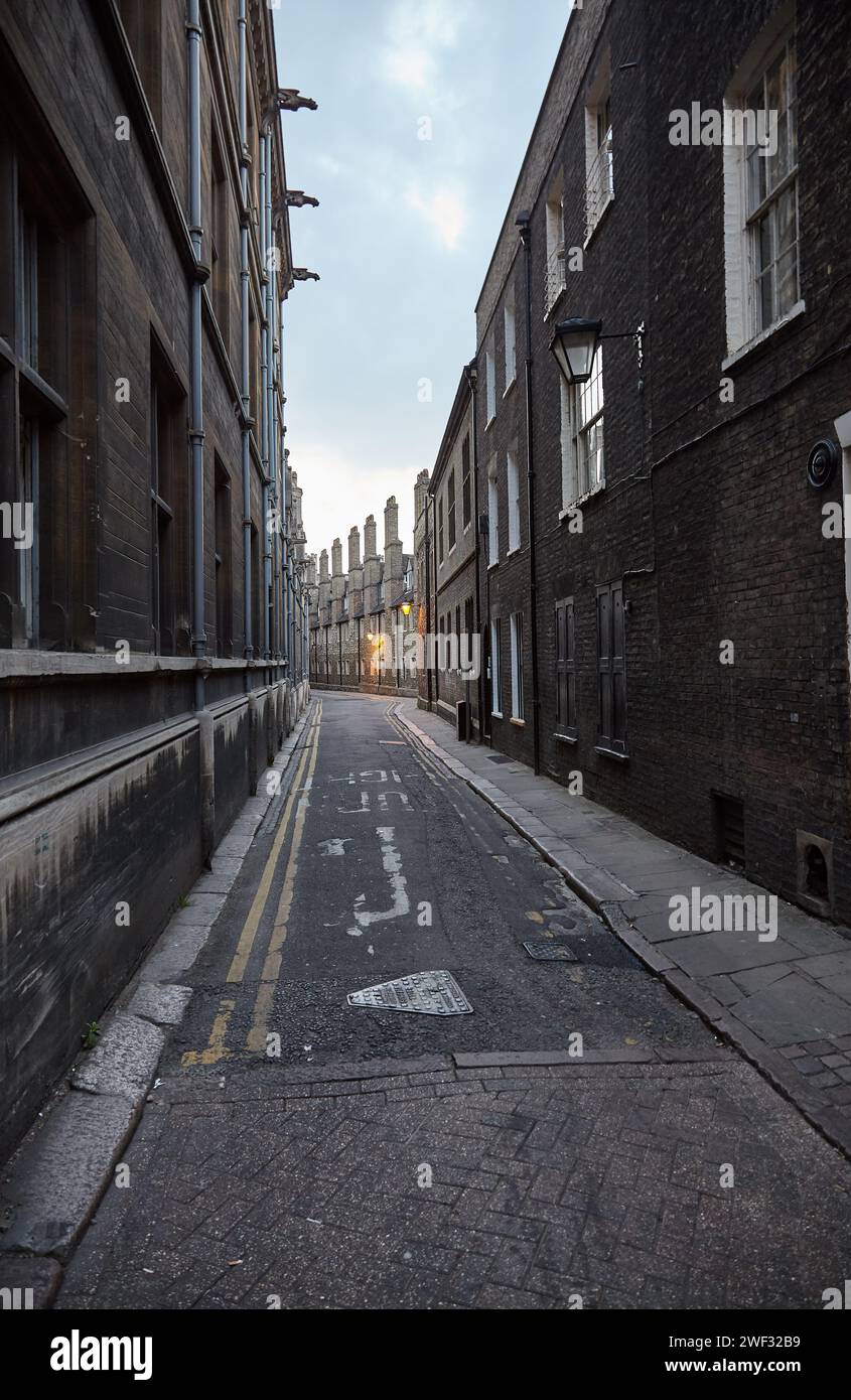 The view of the Trinity line going to the Trinity college lit by the ...