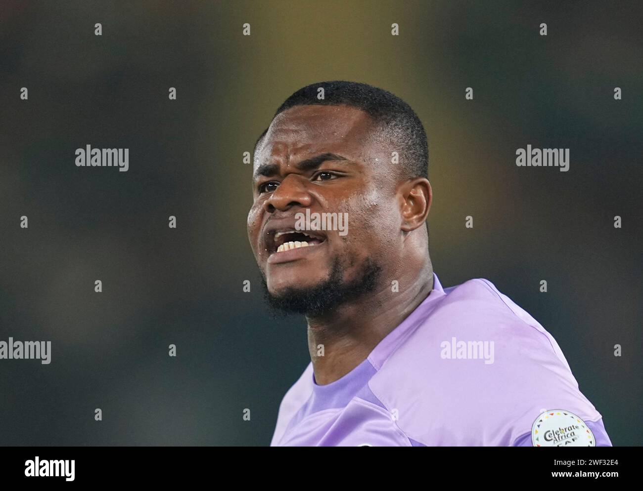January 27 2024: Stanley Bobo Nwabali (Nigeria) looks on during a ...