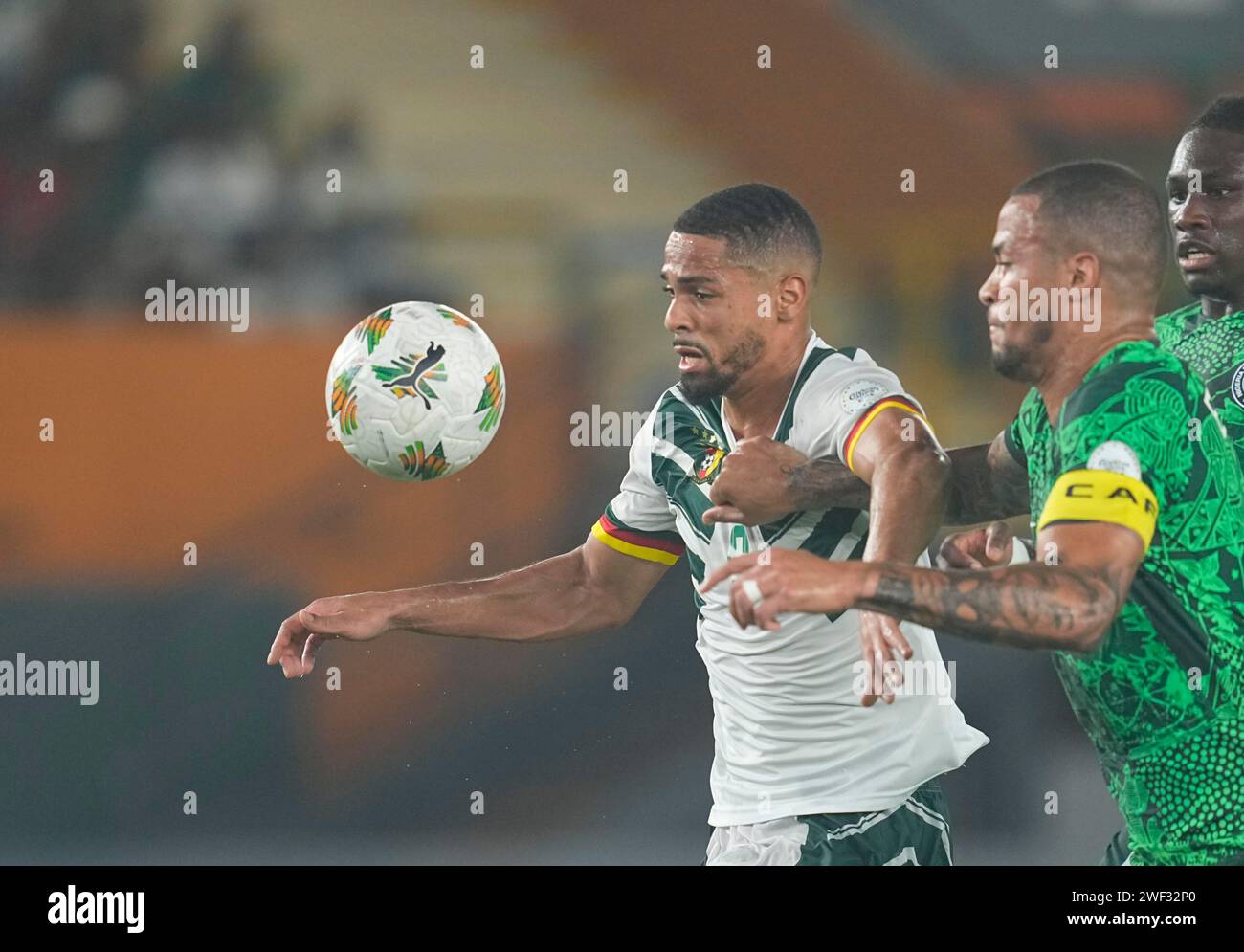 January 27 2024: Franck Mario Magri (Cameroon) controls the ball during ...