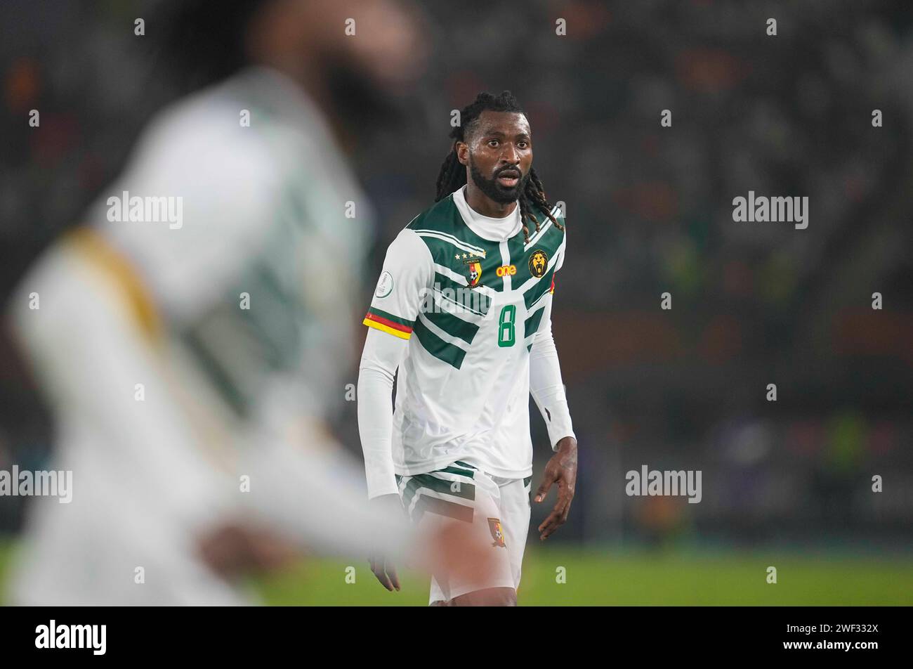 January 27 2024: Andre Frank Zambo Anguissa (Cameroon) looks on during ...