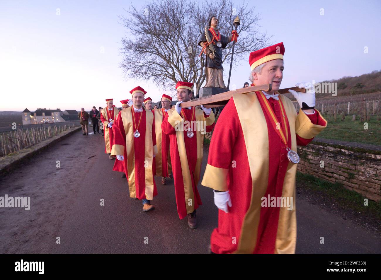 Vougeot, France. 27th Jan, 2024. © JC Tardivon/MAXPPP - Vougeot 27/01 ...