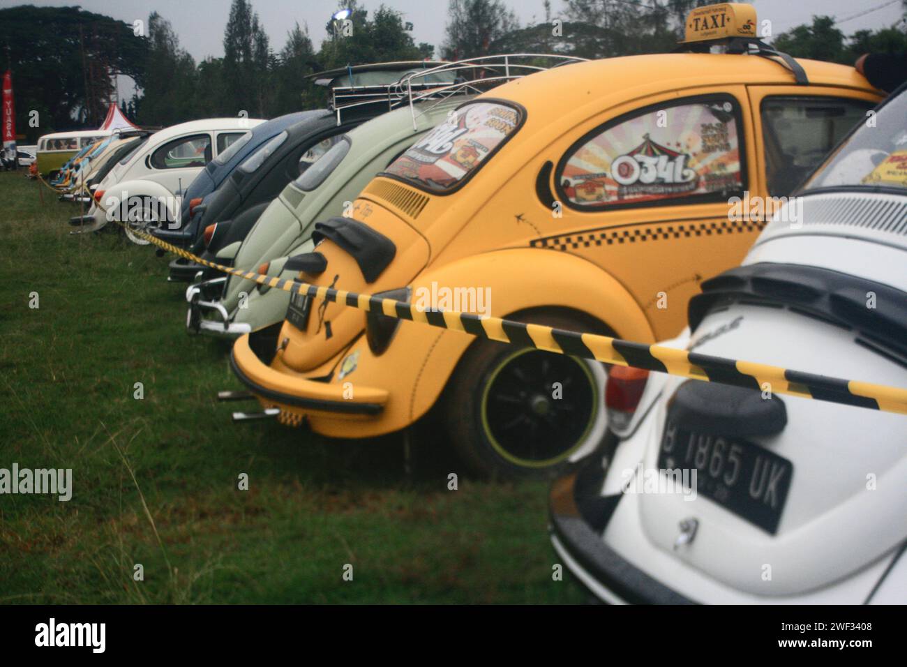 Volkswagen beetle parked in annual VW Indonesia Jambore gathering in ...