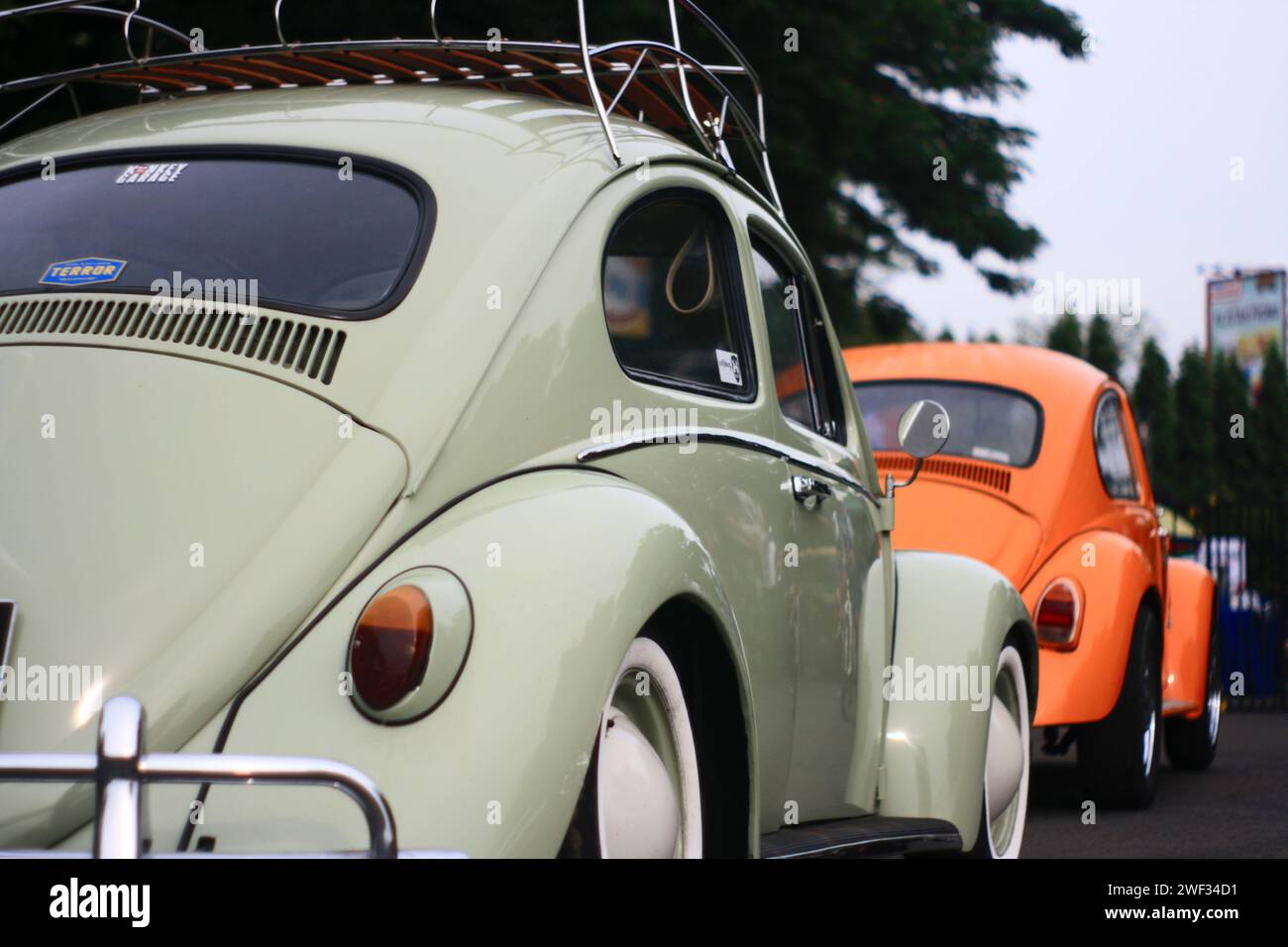 Volkswagen beetle parked in annual VW Indonesia Jambore gathering in ...