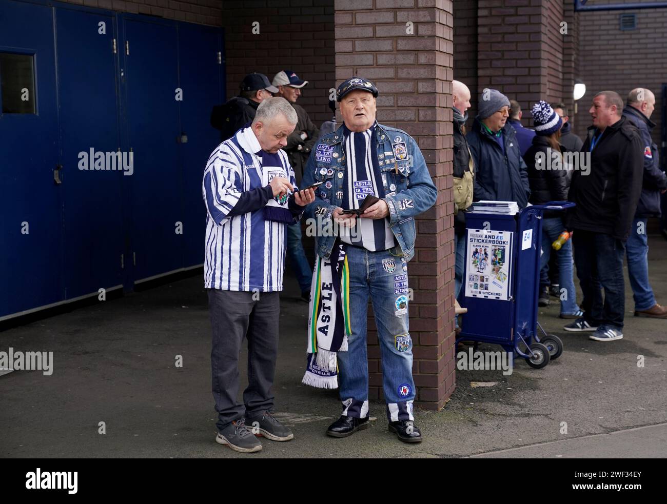 West Bromwich Albion fans outside the ground ahead of the Emirates FA ...