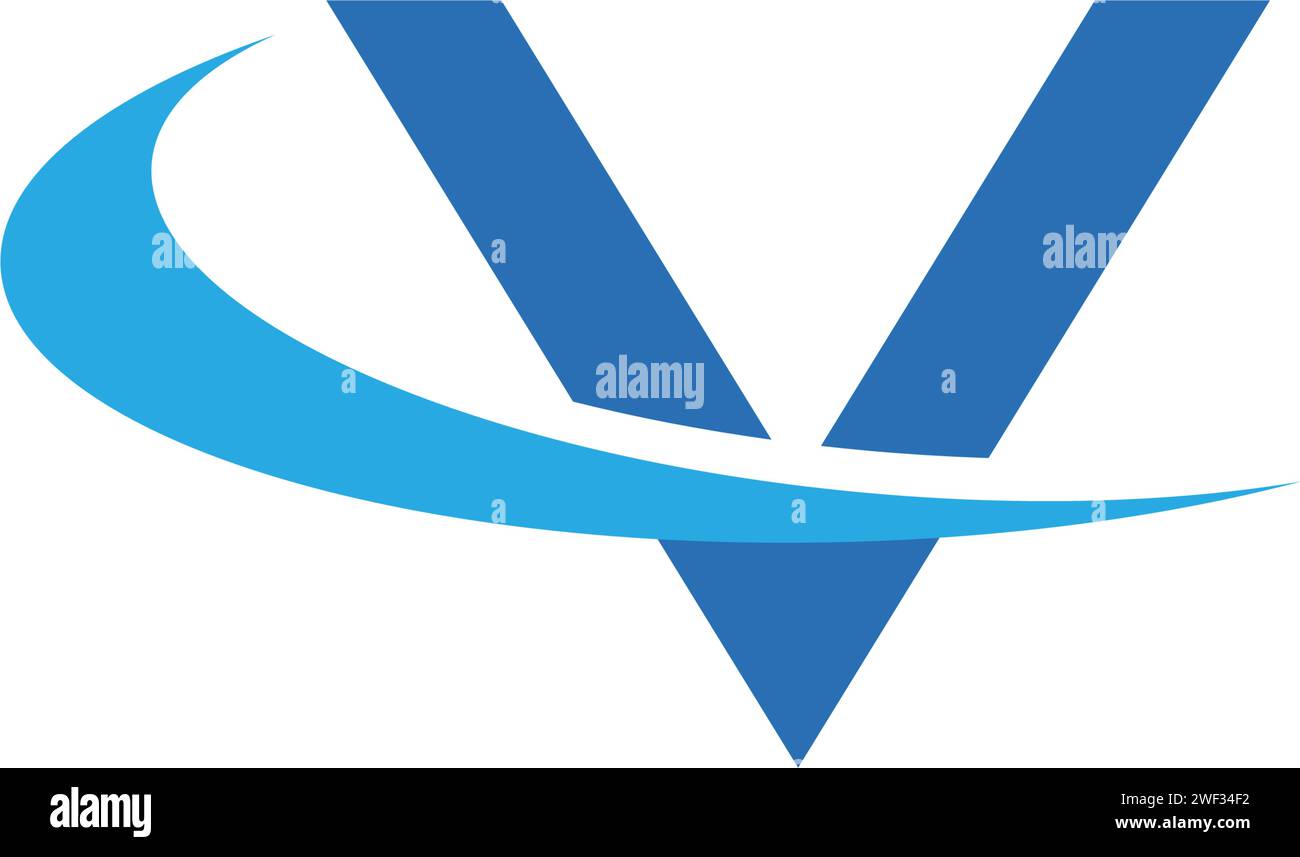V shape logo template v Cut Out Stock Images & Pictures - Alamy