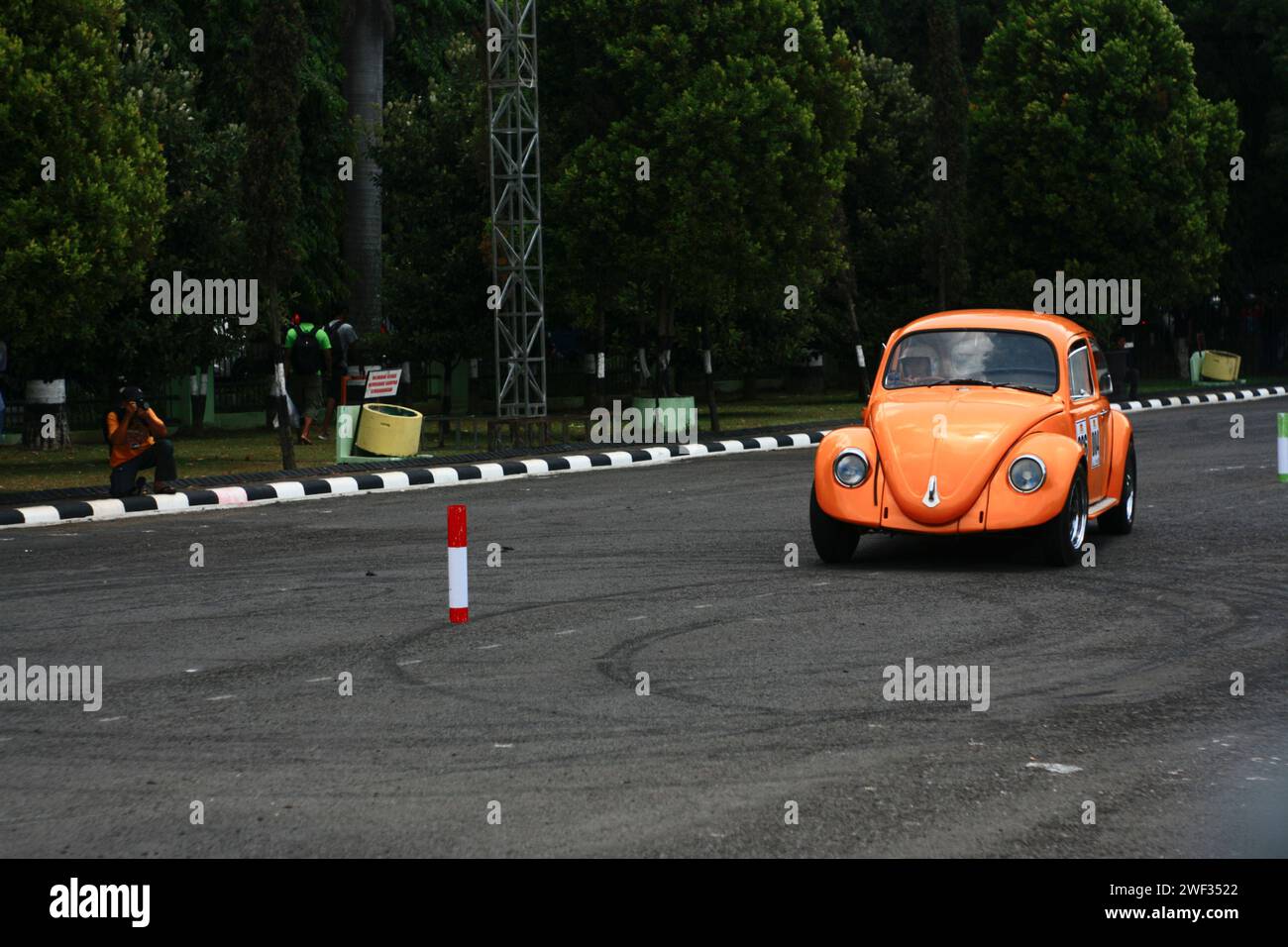 Volkswagen Beetle doing drifting during the VW Indonesia Jamboree ...