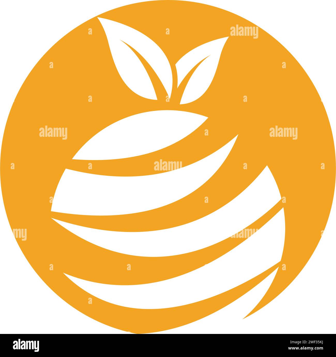 Round orange logo Stock Vector Images - Alamy