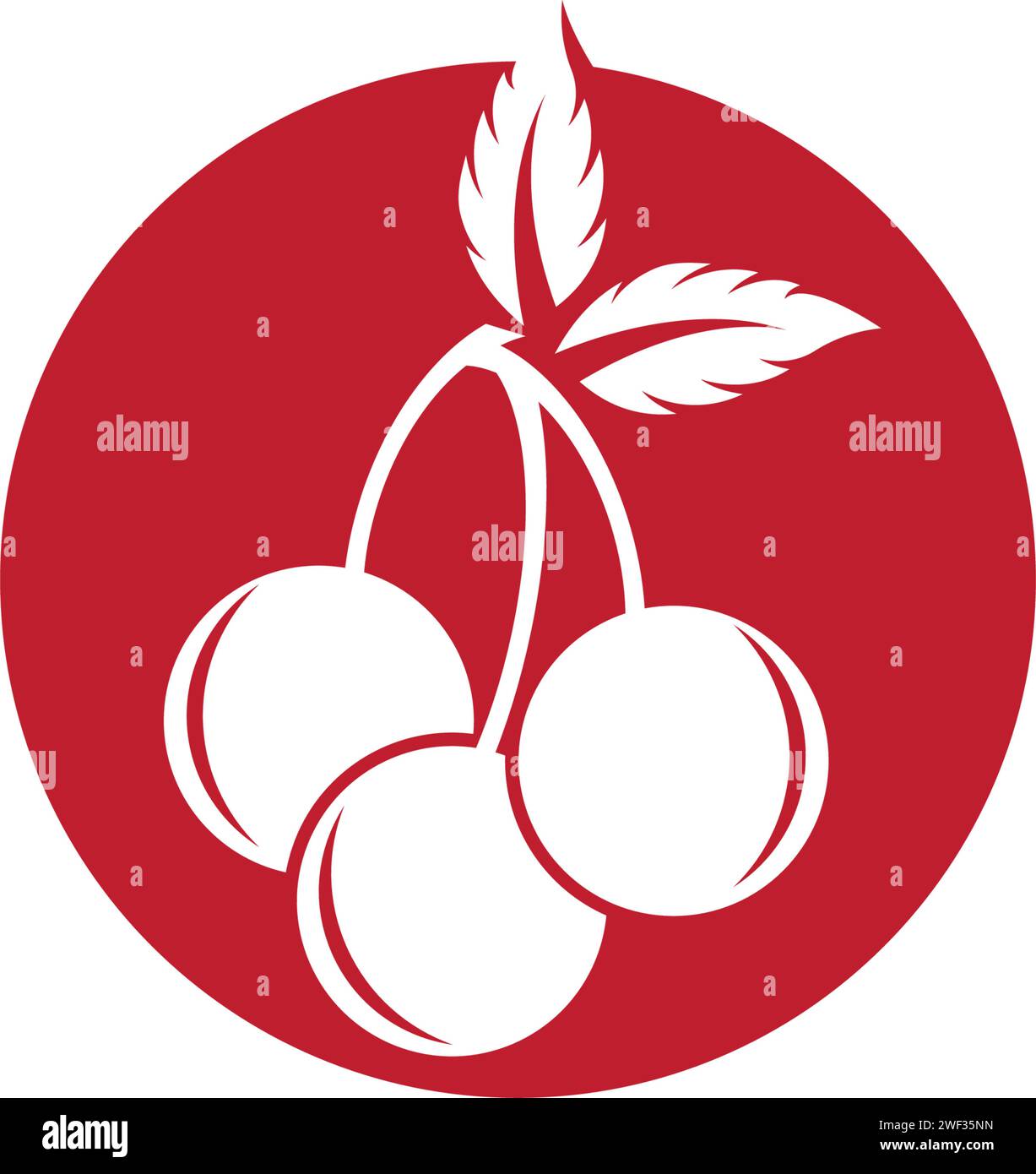 Cherry logo vector vectors Cut Out Stock Images & Pictures - Alamy