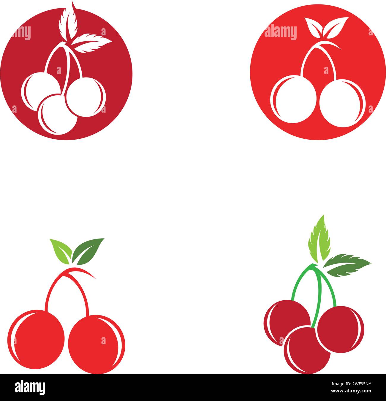 Cherry logo vector vectors Cut Out Stock Images & Pictures - Alamy