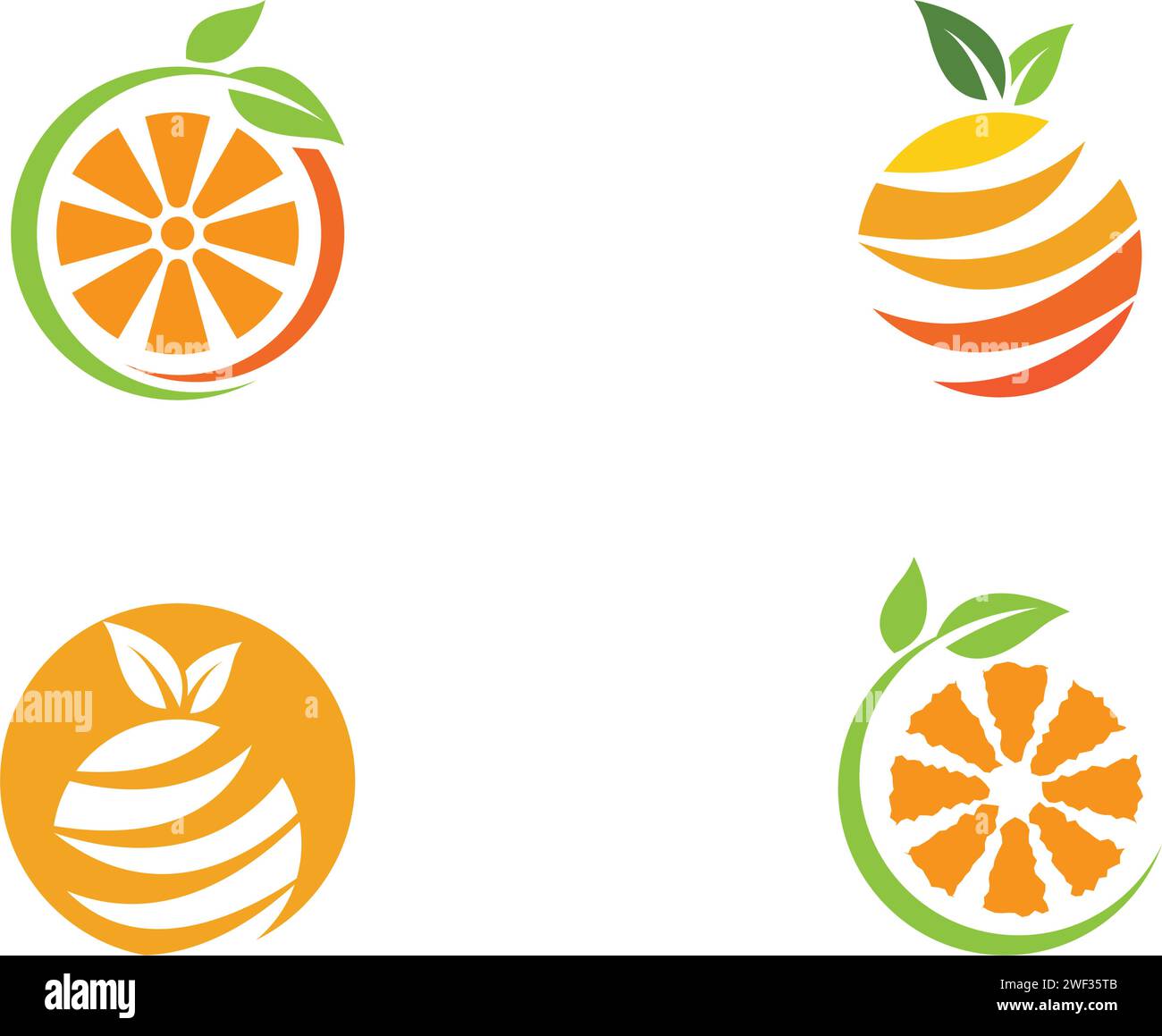 Round orange logo Stock Vector Images - Alamy
