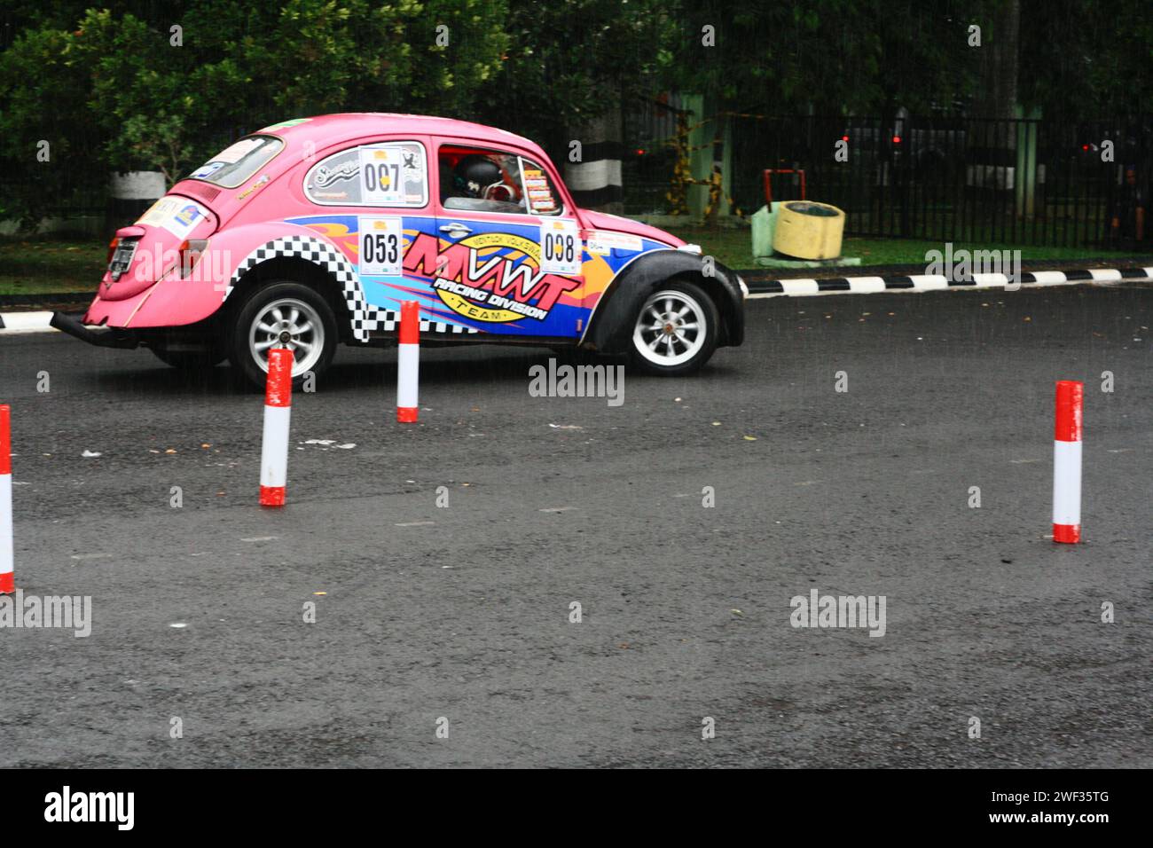 Volkswagen Beetle doing drifting during the VW Indonesia Jamboree ...