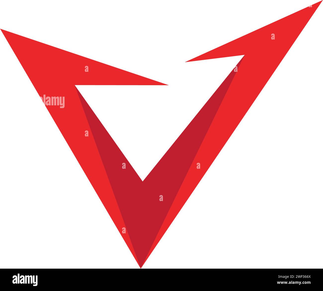 V shape logo template v Cut Out Stock Images & Pictures - Alamy