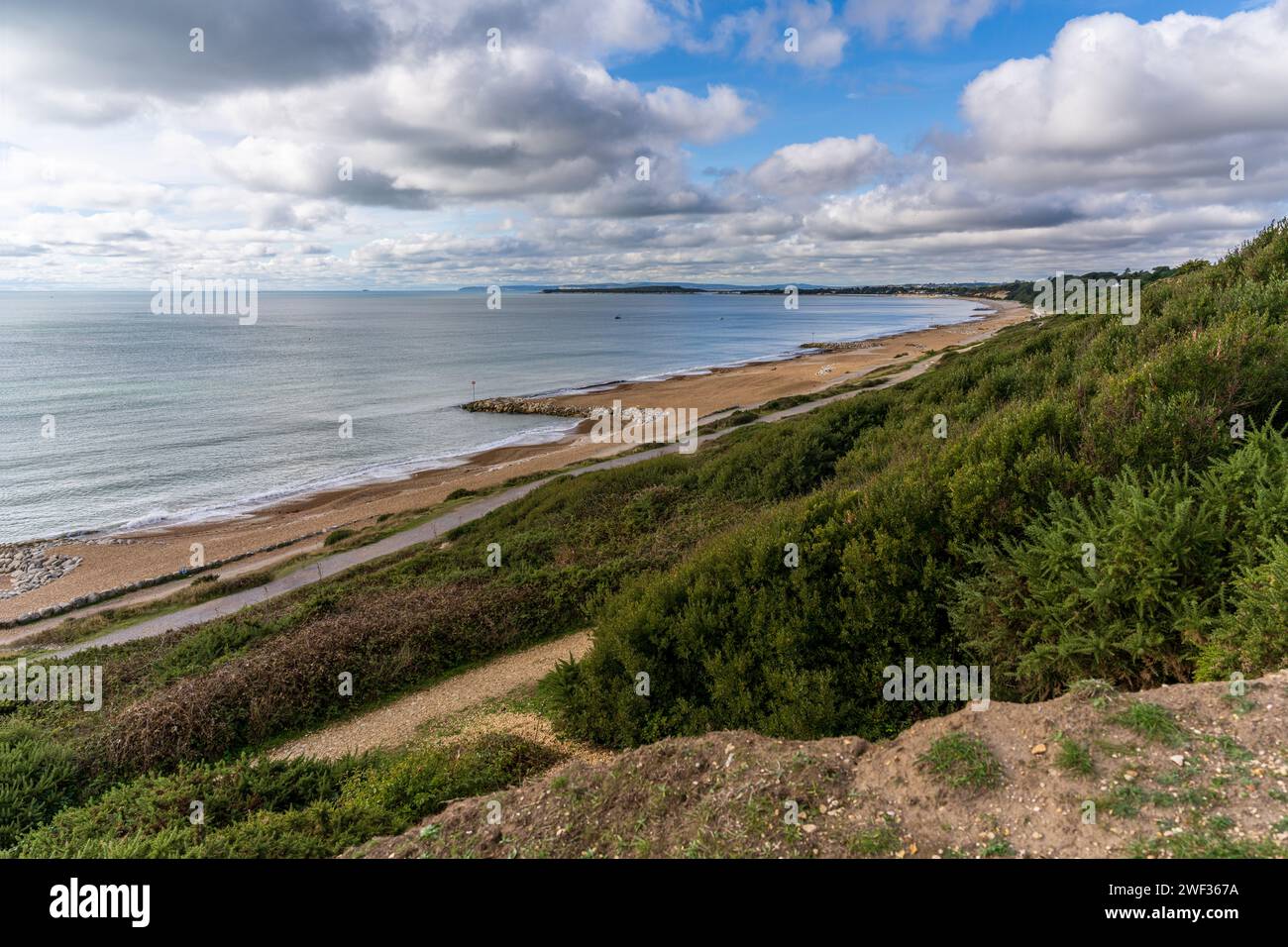 Views Of The Coast And Highcliffe Beach, Dorset, England, UK Stock ...