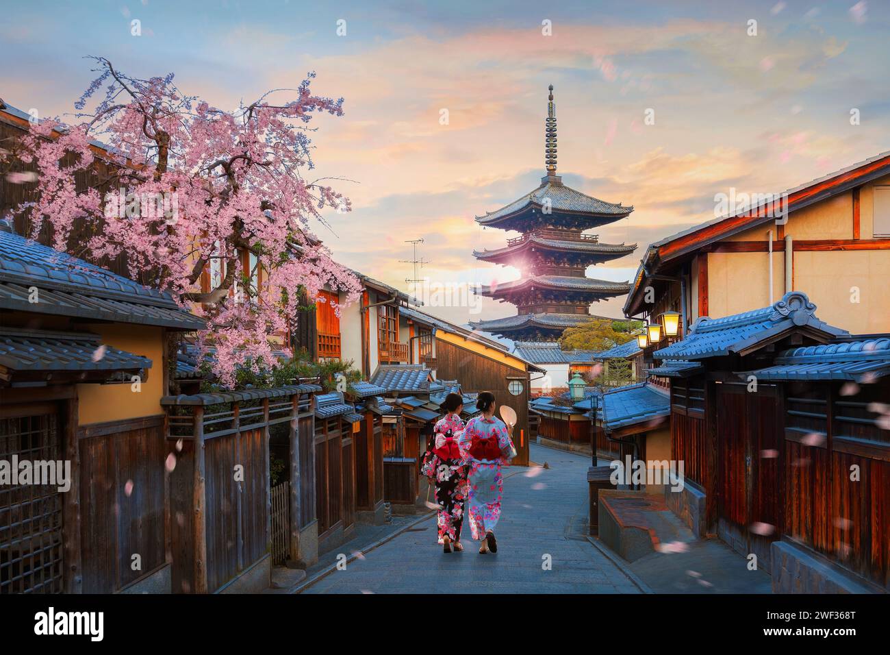 Kyoto, Japan - March 30 2023: The Yasaka Pagoda known as Tower of Yasaka or Yasaka-no-to. The 5 ...
