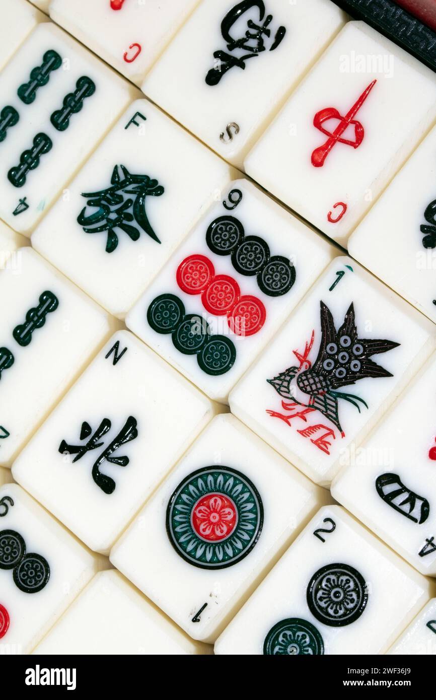 Mah jongg tiles close up hi-res stock photography and images - Alamy