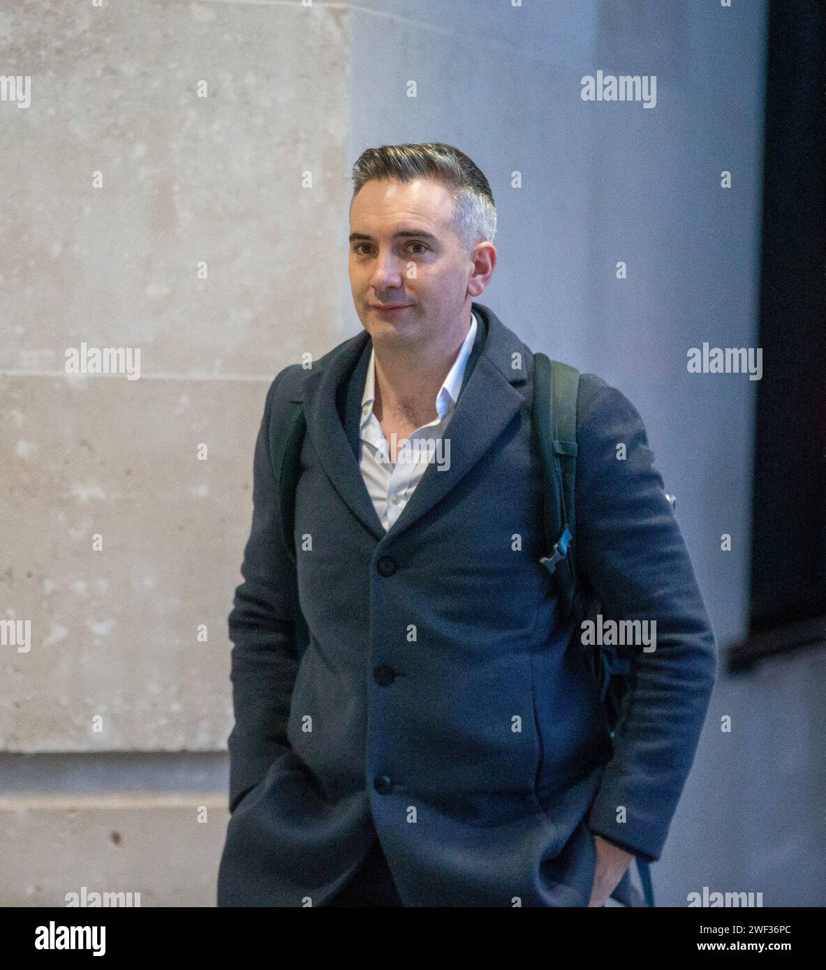 London, England, UK. 28th Jan, 2024. LUKE TRYL is seen outside BBC as ...