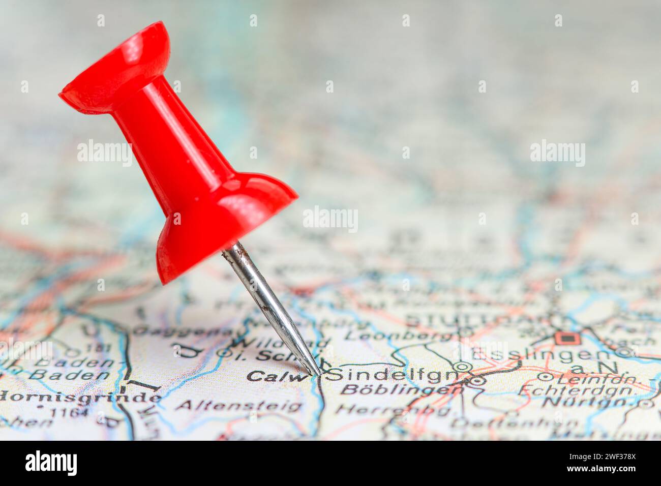 Calw, Germany pin on map Stock Photo - Alamy