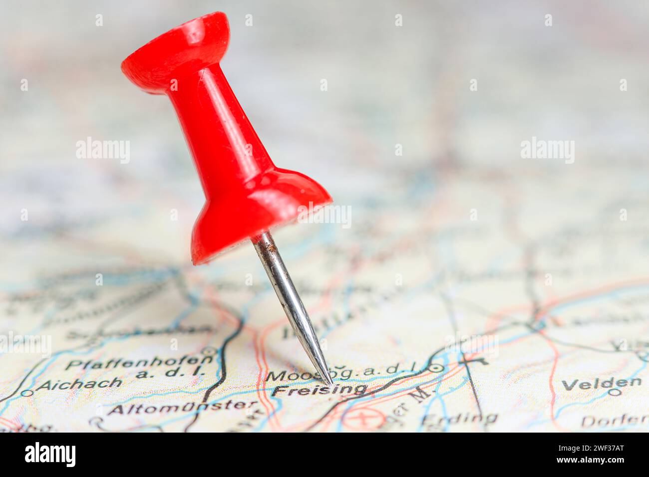 Freising, Germany pin on map Stock Photo - Alamy