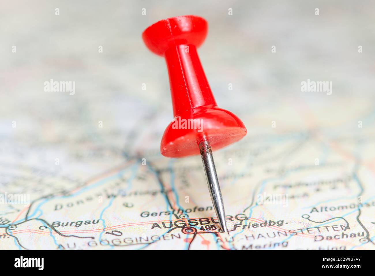 Friedburg, Germany pin on map Stock Photo - Alamy