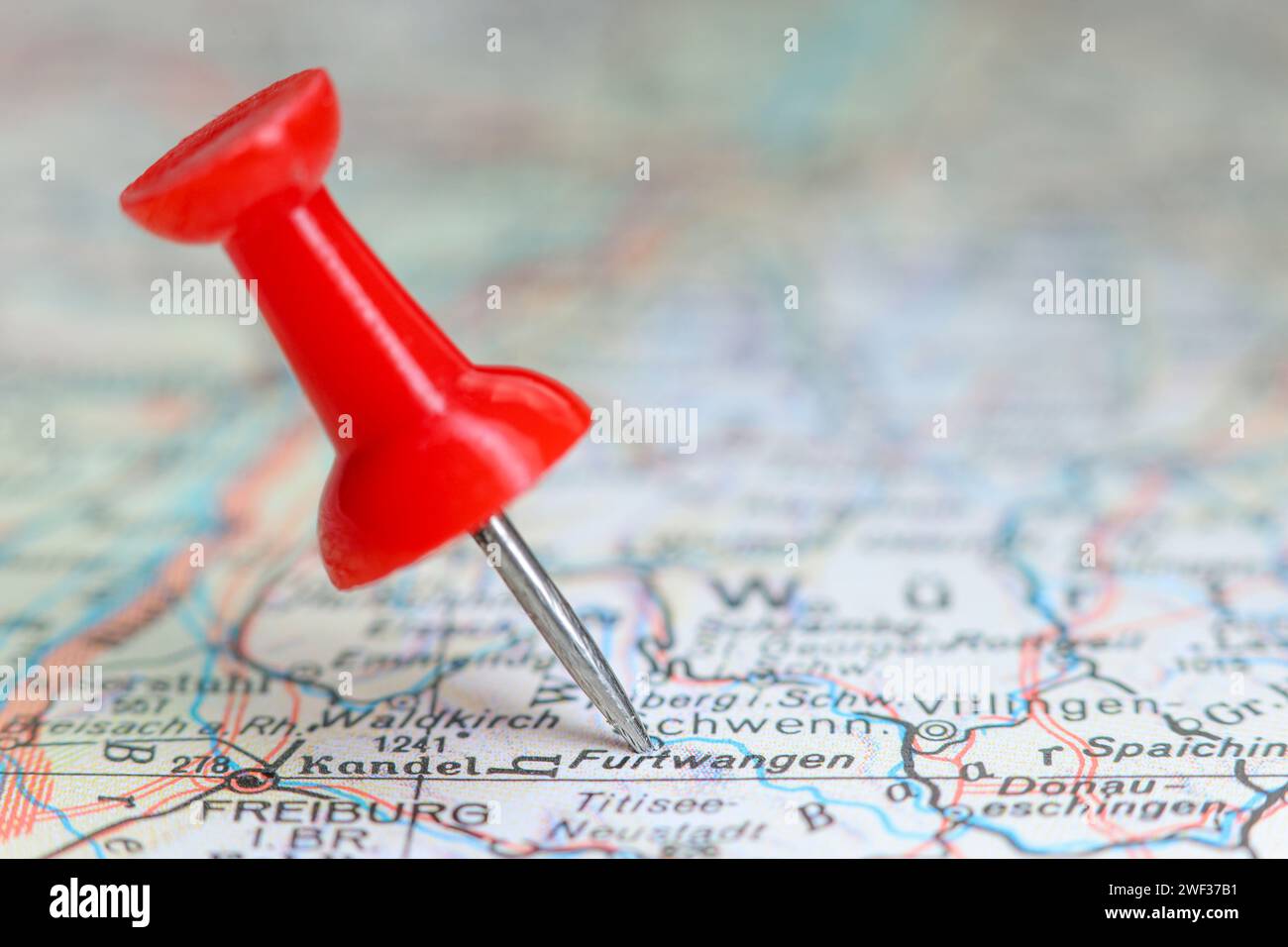 Furtwangen, Germany pin on map Stock Photo - Alamy