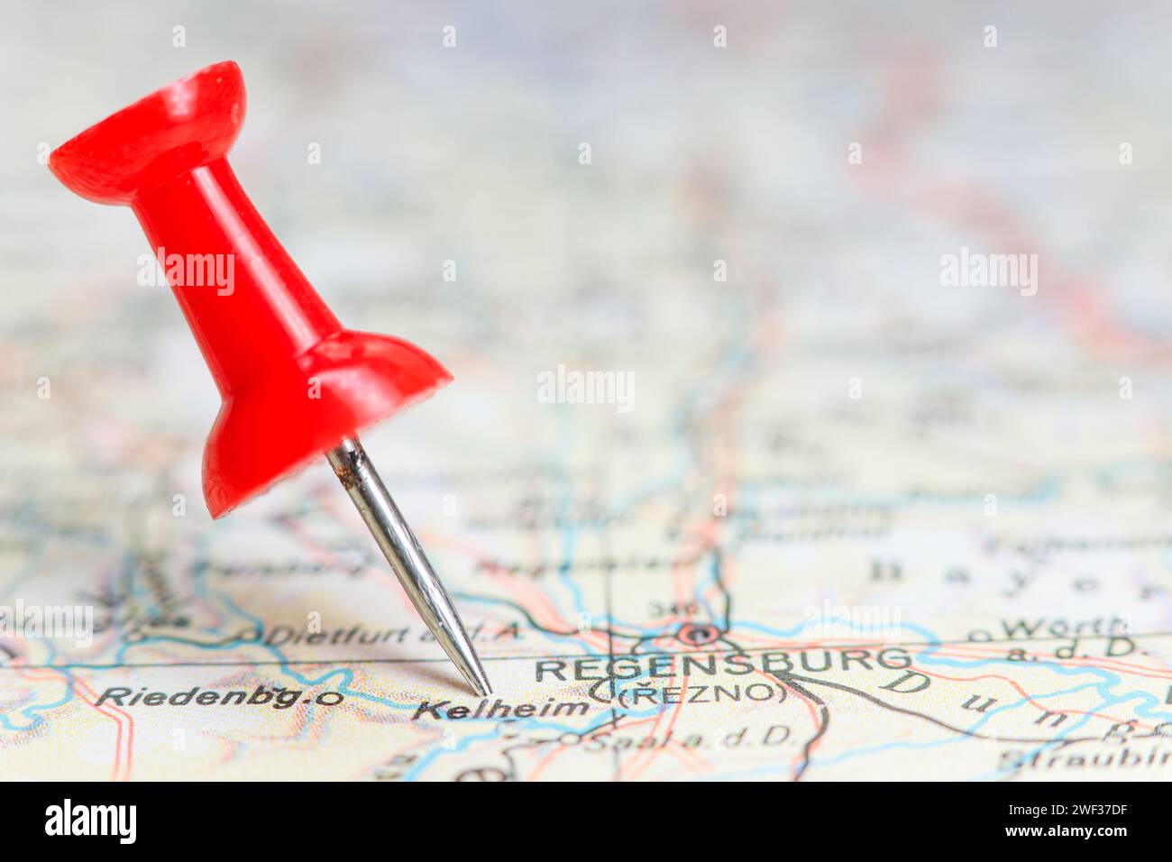Kelheim, Germany pin on map Stock Photo - Alamy