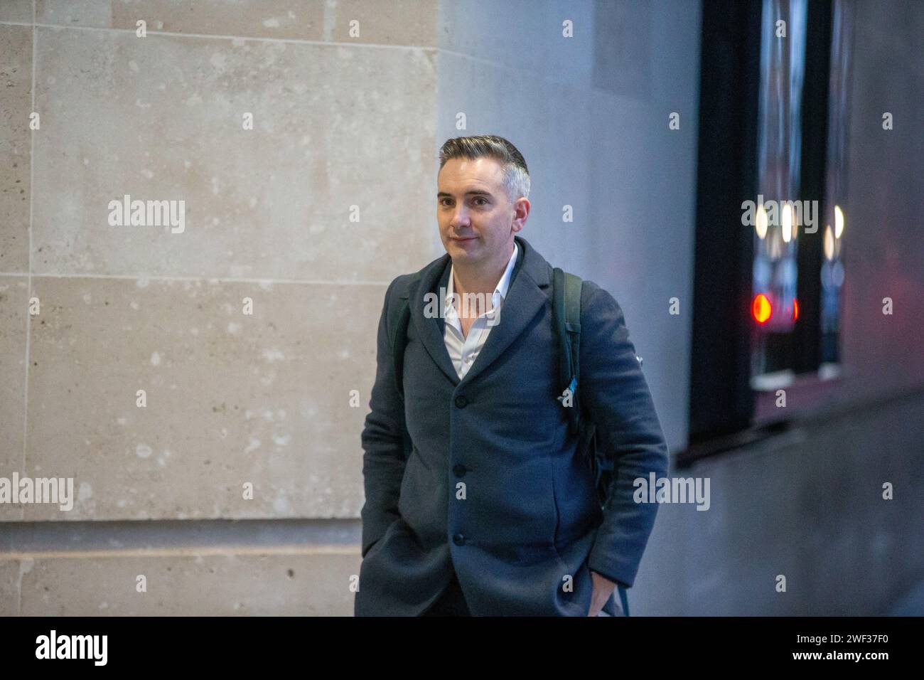 London, England, UK. 28th Jan, 2024. LUKE TRYL is seen outside BBC as ...